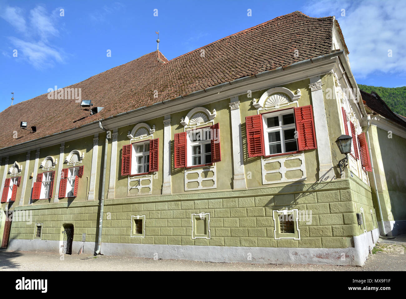 Building architecture in Brasov, Romania Stock Photo - Alamy