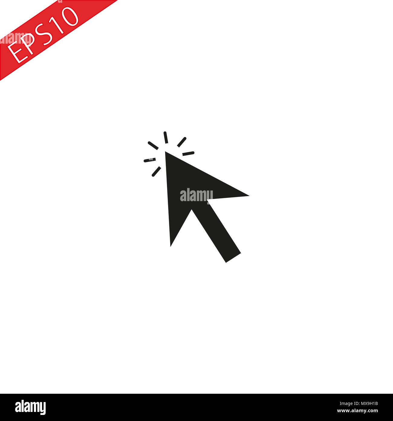 Arrow pointer or click button vector icon of arrow web cursor pointer clicking Eps 10 Stock ...