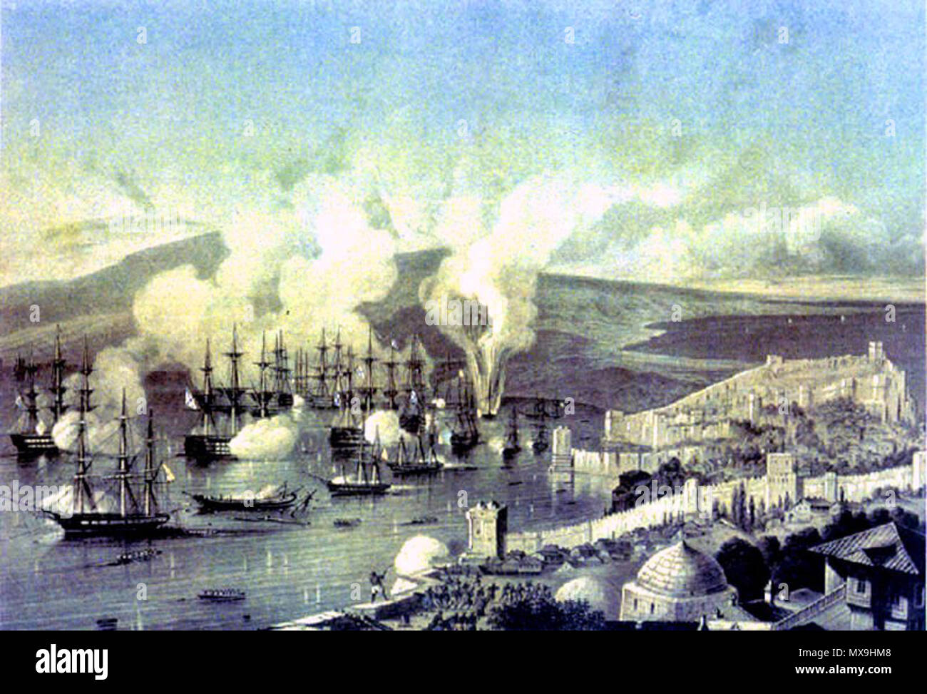 . The Battle of Sinop . 1860 76 BattleOfSinop Stock Photo - Alamy