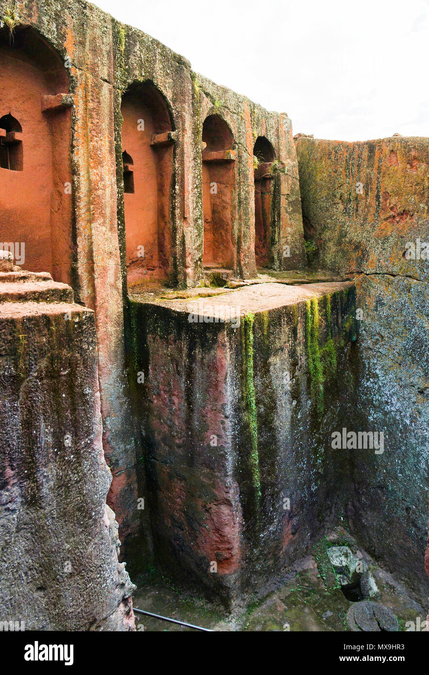 Biete Gabriel Rufael rock-hewn church in Lalibela, Ethiopia Stock Photo ...