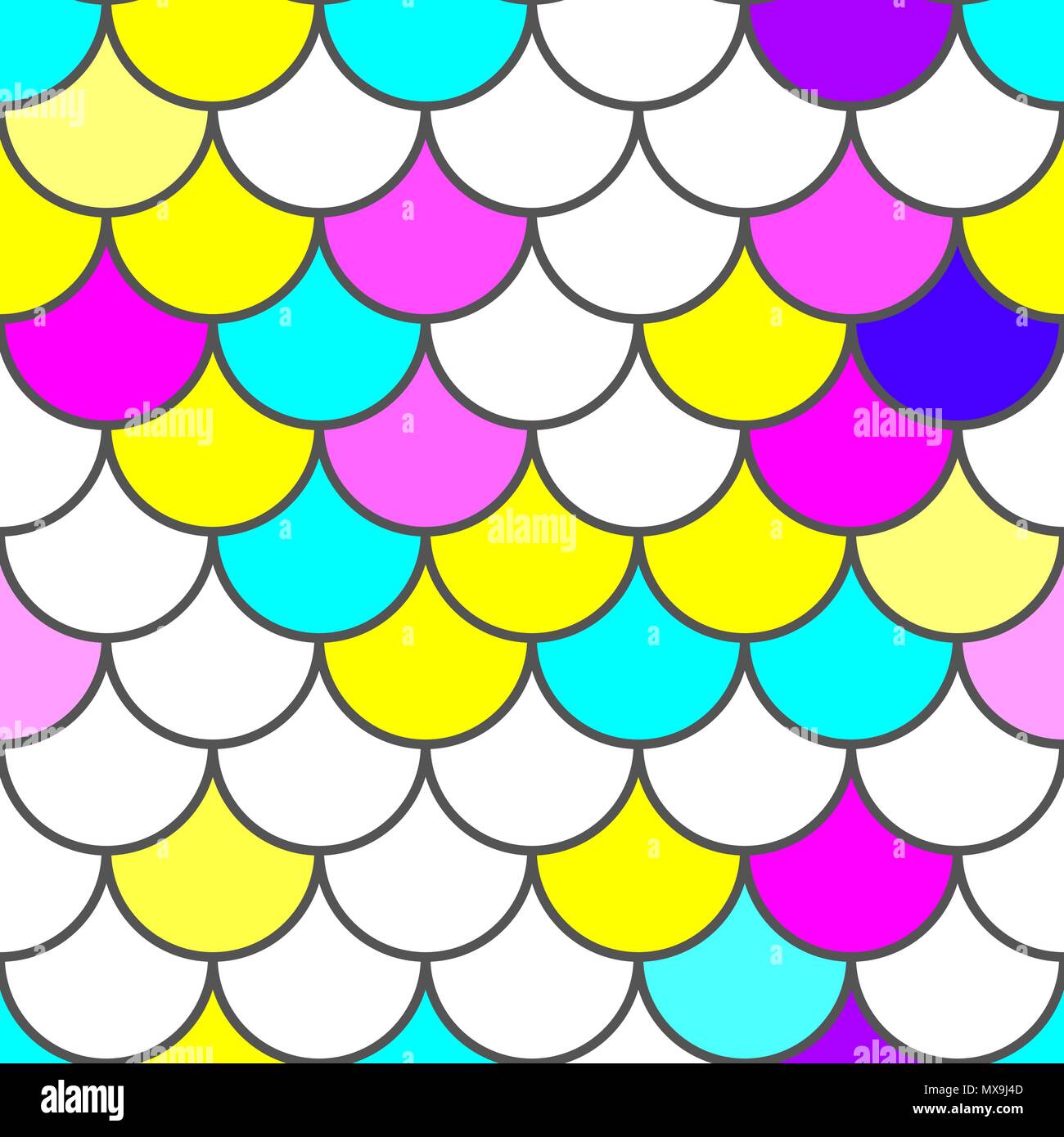 Mermaid scales. Traditional white ad pink Japanese seamless pattern ...