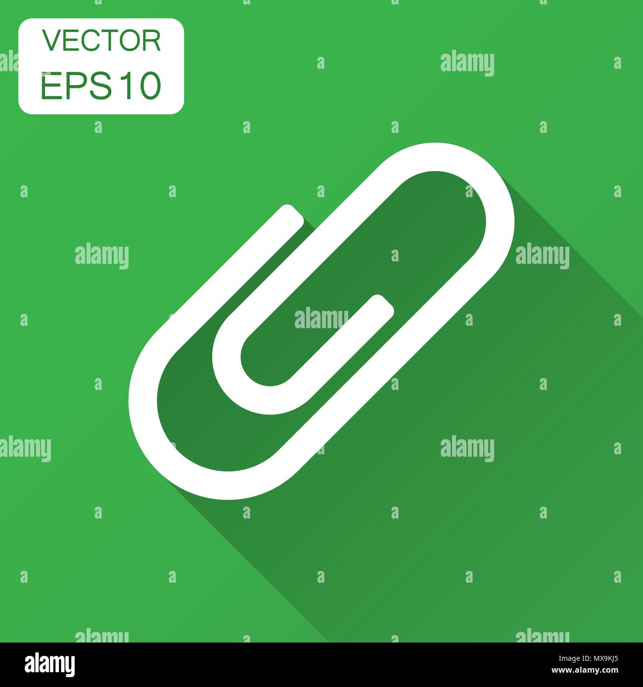 Paper clip attachment vector icon. Paperclip illustration with long ...