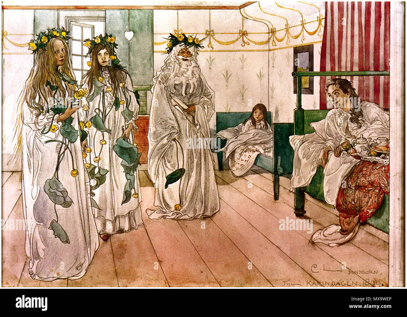 . Greetings (for Karin's Day) . 1899. Carl Larsson (1853–1919 ...