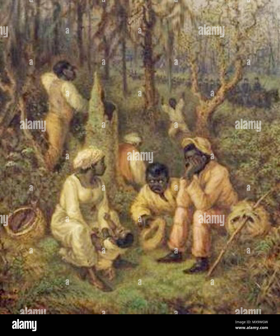 . Fugitive Slaves in the Dismal Swamp, Virginia, 1888, oil on canvas ...