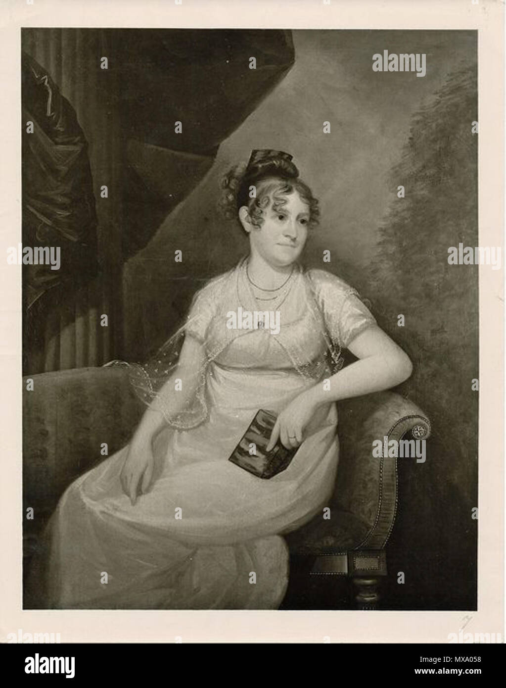 . English: Painting of Hannah Tompkins, wife of Daniel D. Tompkins ...