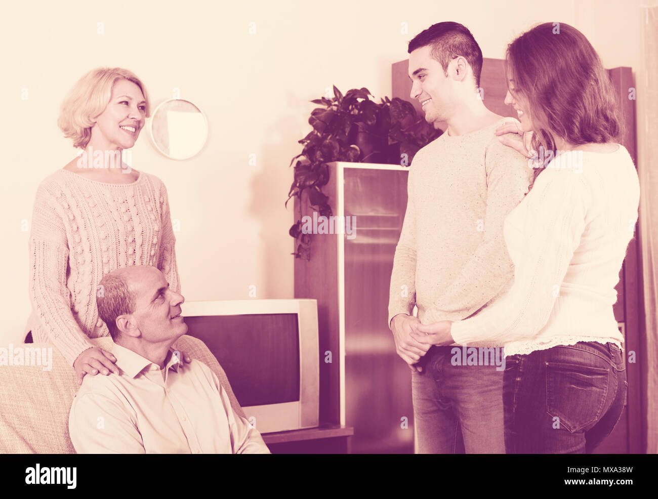 Introducing fiancee to family hi-res stock photography and images - Alamy