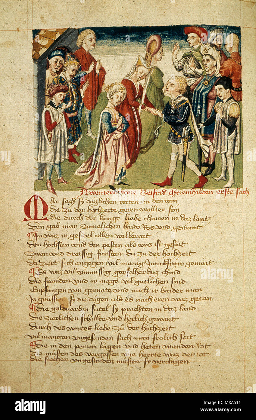 . Nibelungenlied. Hundeshagenscher Kodex . 15th century. Unknown 558 ...