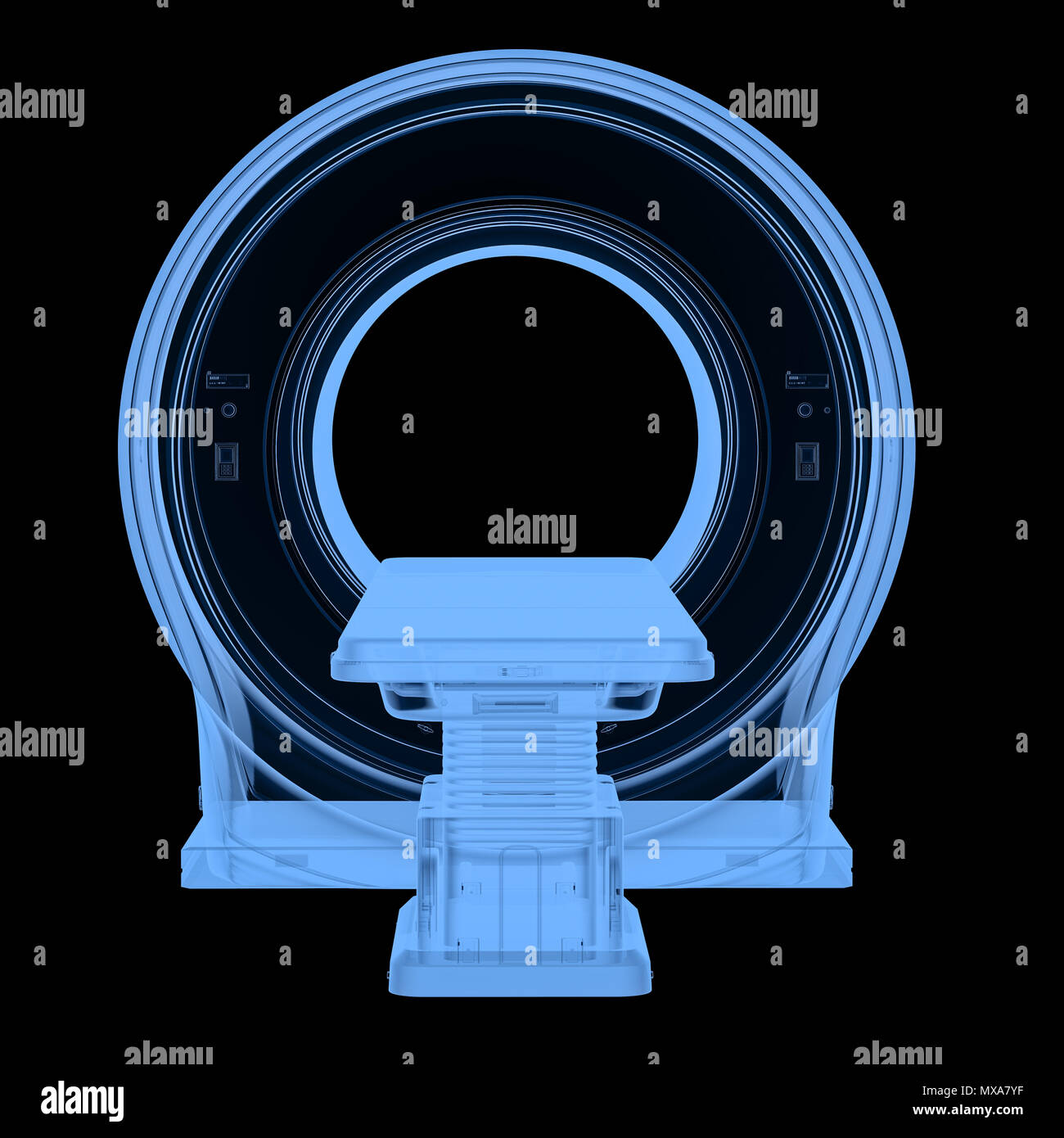 3d rendering x-ray mri scan machine or magnetic resonance imaging scan ...