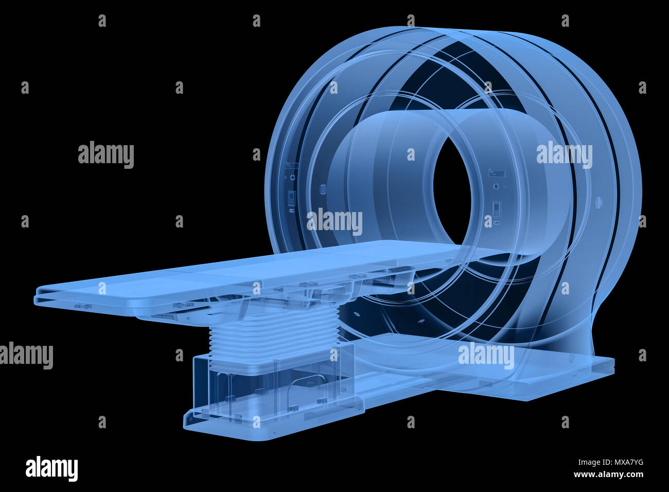 3d rendering x-ray mri scan machine or magnetic resonance imaging scan ...
