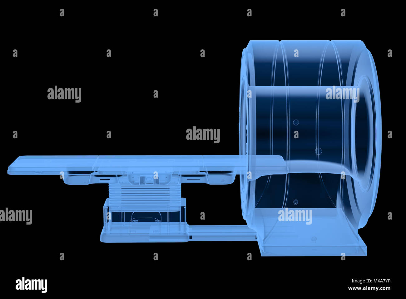 3d rendering x-ray mri scan machine or magnetic resonance imaging scan ...