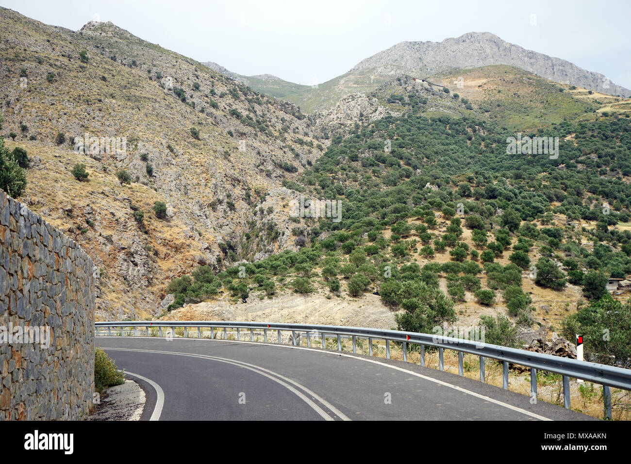Highway on the Crete island, Greece Stock Photo - Alamy