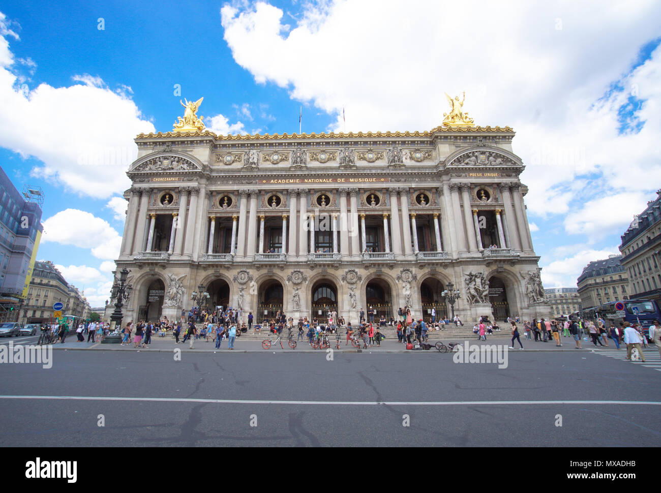 Golden statue at opera garnier in paris hi-res stock photography and ...