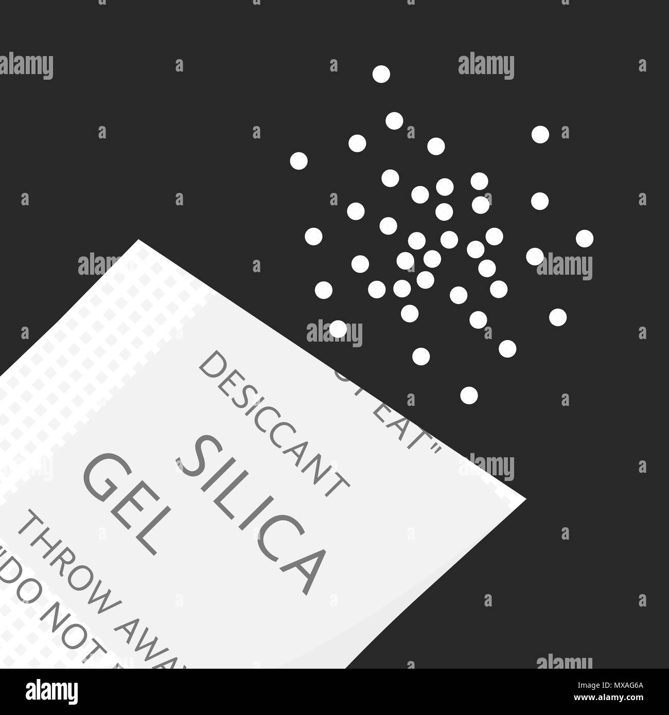 Silica gel desiccant Stock Vector Images - Alamy
