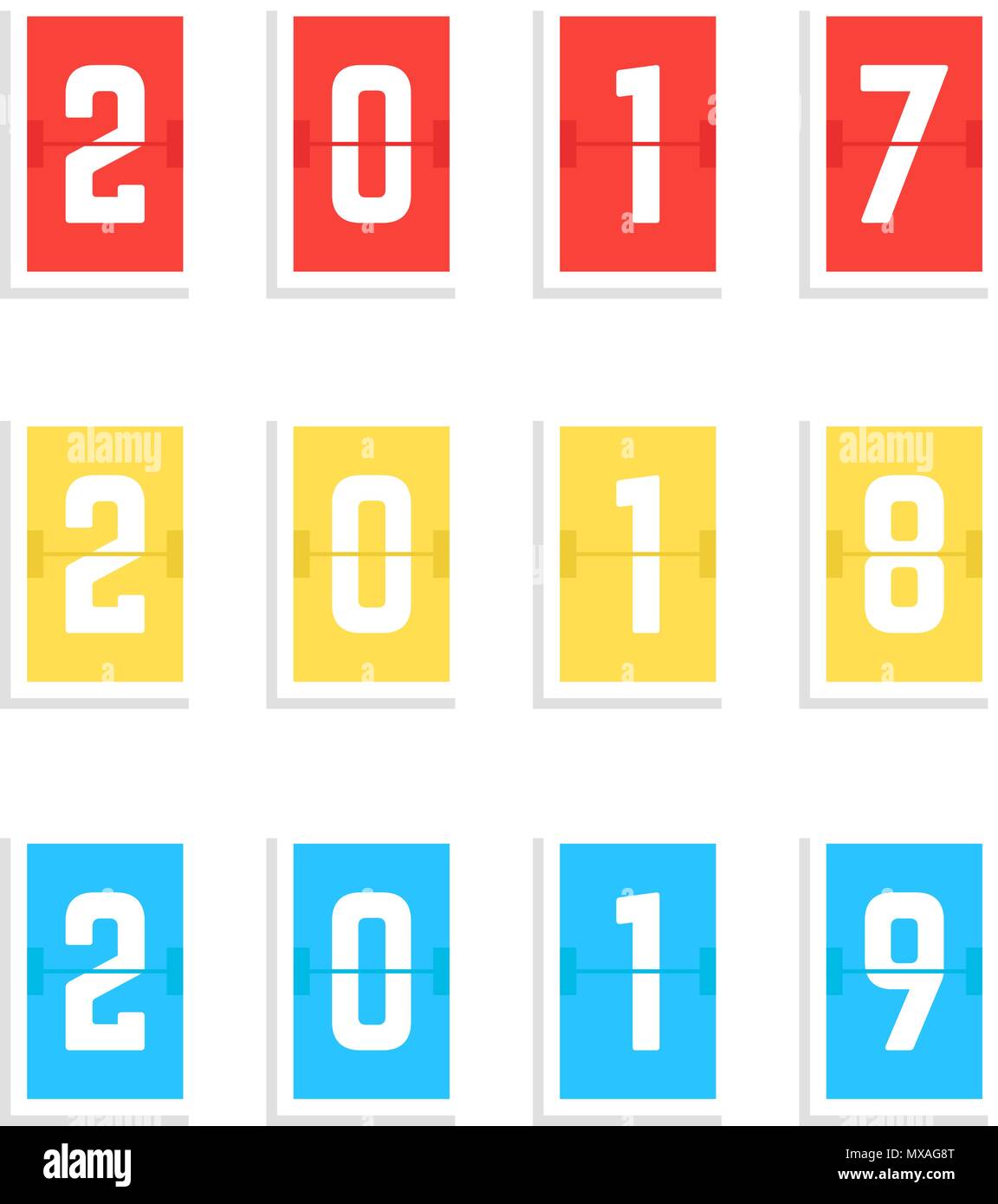 Flip clock numbers retro Stock Vector Images - Alamy