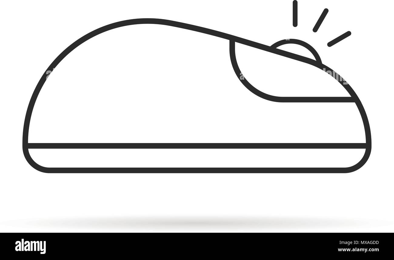 Thin Line Click Computer Mouse Icon Stock Vector Image And Art Alamy