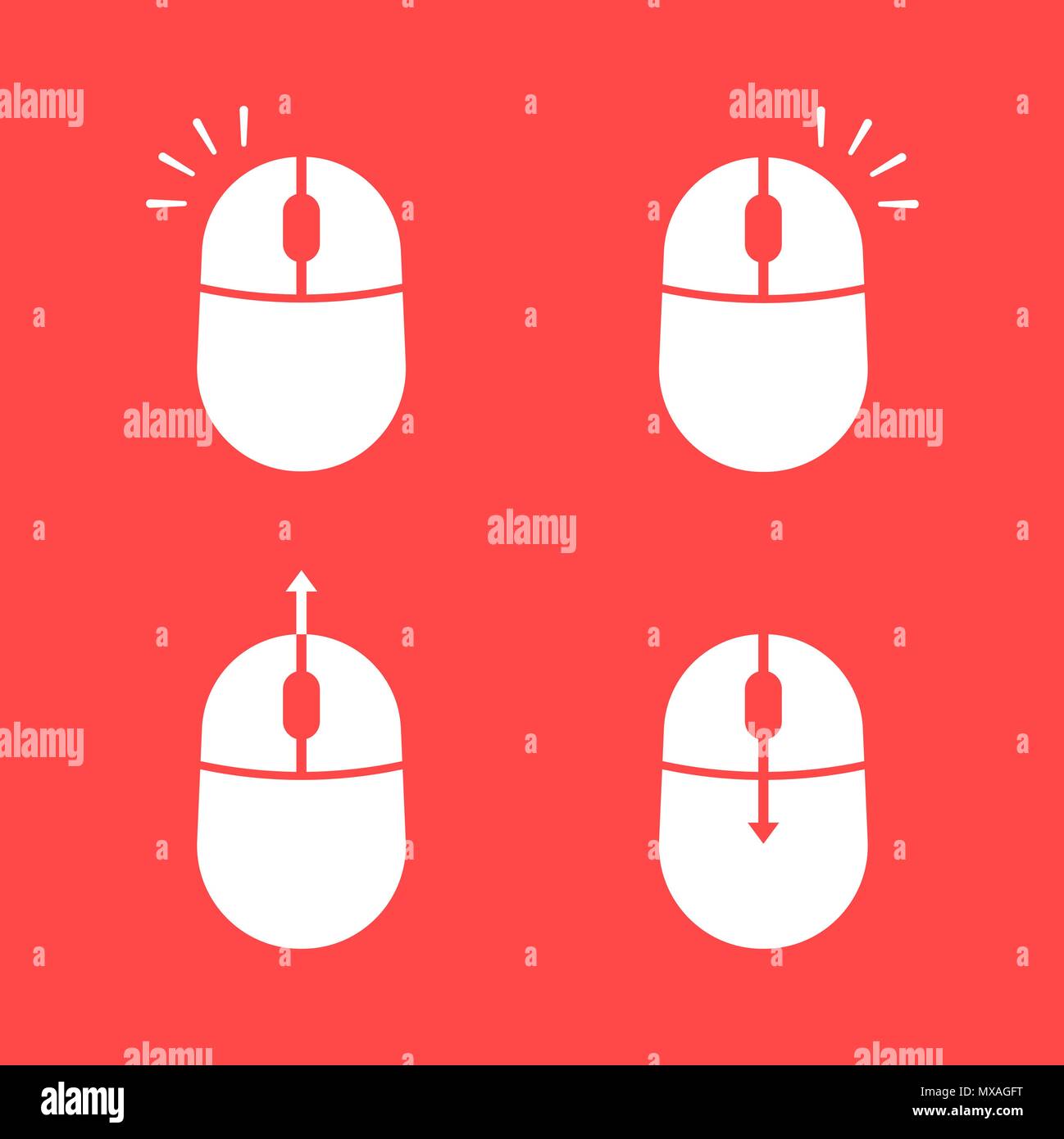set of scroll and click computer mouse Stock Vector Image & Art - Alamy