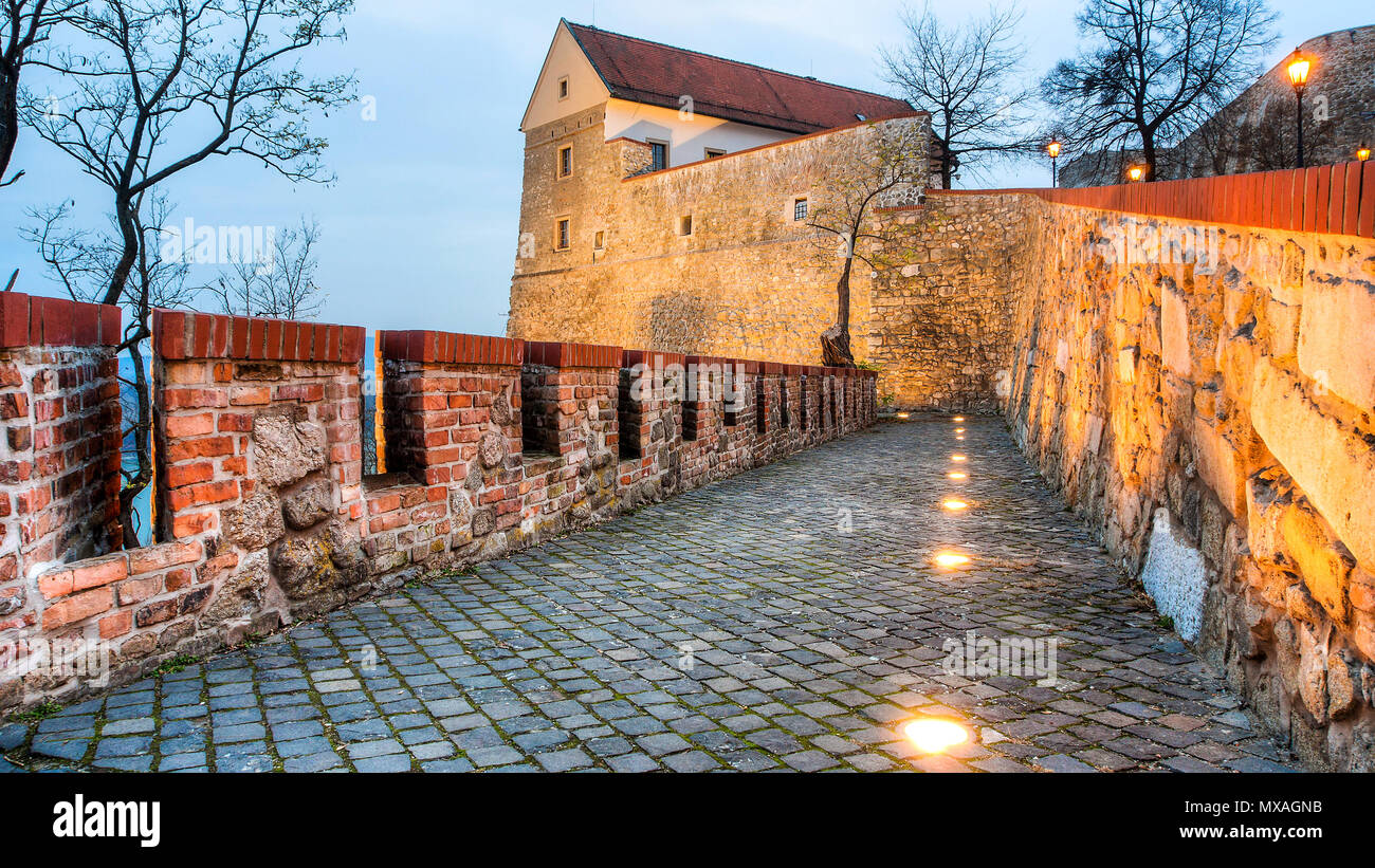 one part of medieval castle in Bratislava, capital city of Slovakia in ...