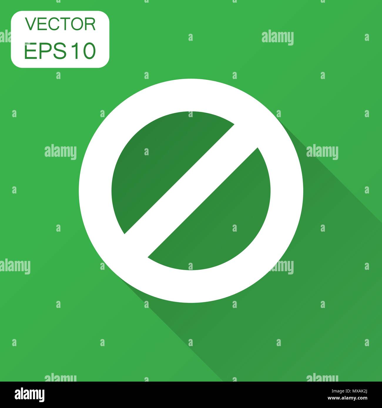 Stop sign vector icon in flat style. Danger symbol illustration with ...