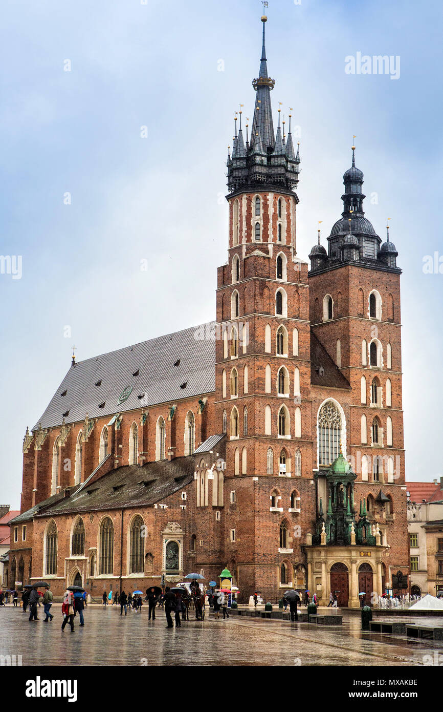 A panorama of the Krakow Main Market Square with its architectural ...