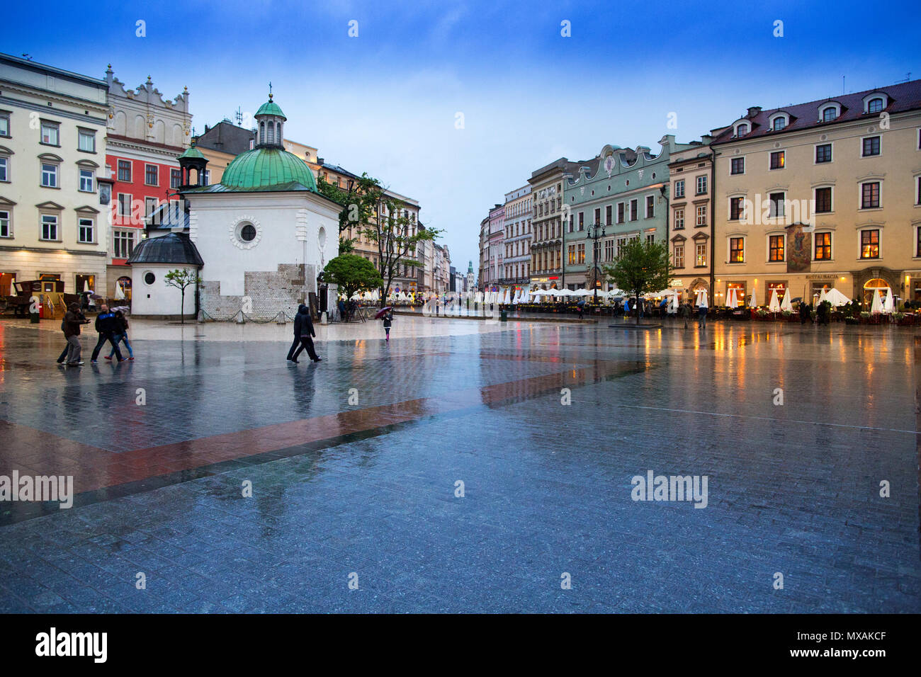 A panorama of the Krakow Main Market Square with its architectural ...