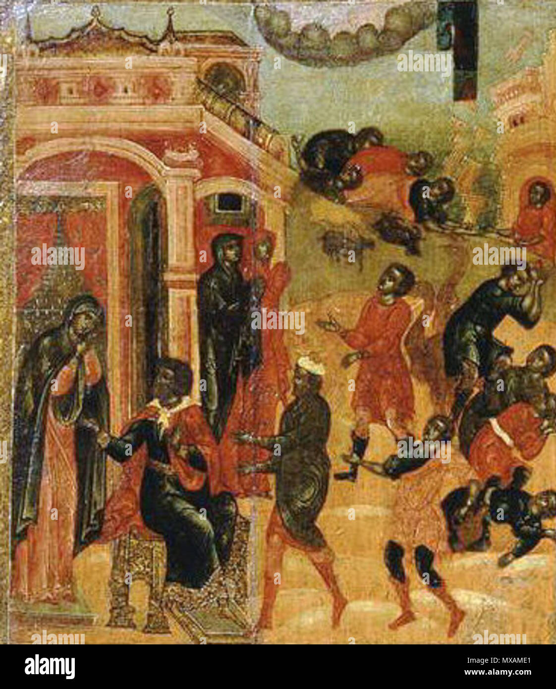. Beatitudes . English: Russian Orthodox Icon detail . before 18th ...