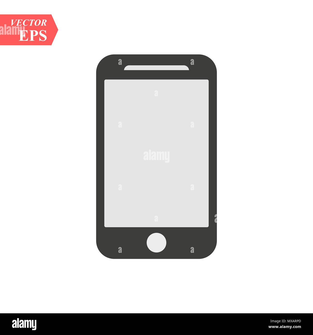 Smartphone icon in iphone style. Cellphone pictogram in trendy flat ...