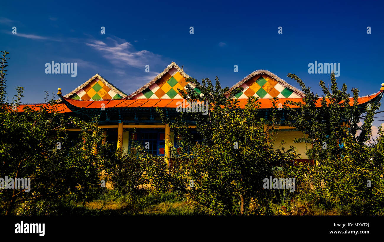 Exterior view to dungan mosque in Karakol, Kyrgyzstan Stock Photo - Alamy