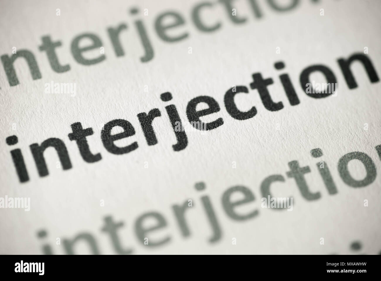 Interjection hi-res stock photography and images - Alamy