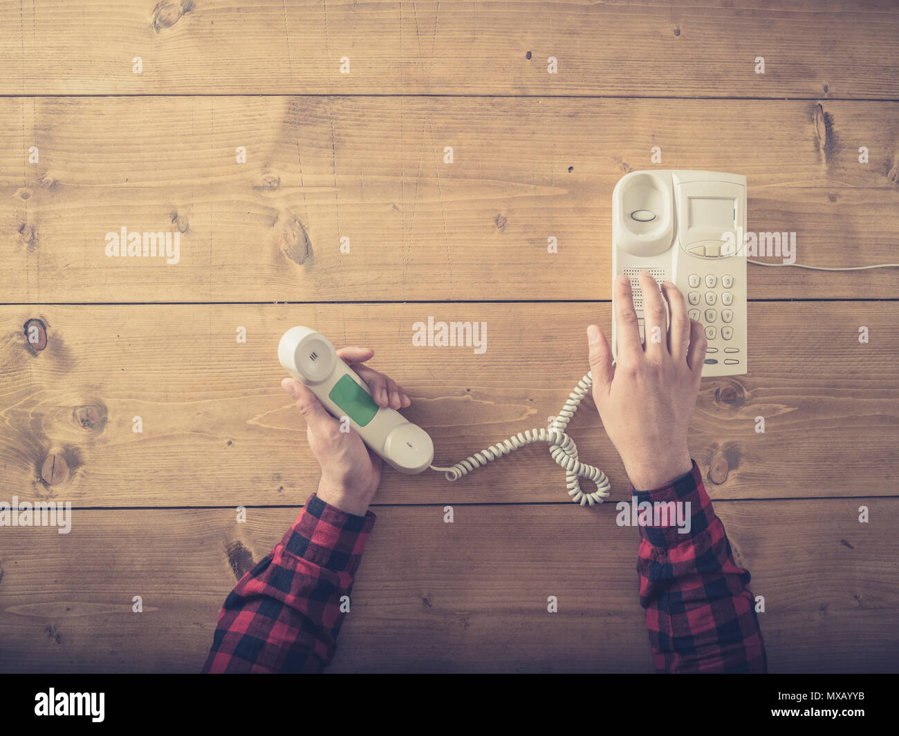 Overhead hands table hi-res stock photography and images - Alamy