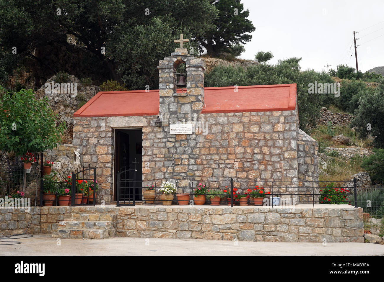 Small church in south part of Crete island, Greece Stock Photo - Alamy