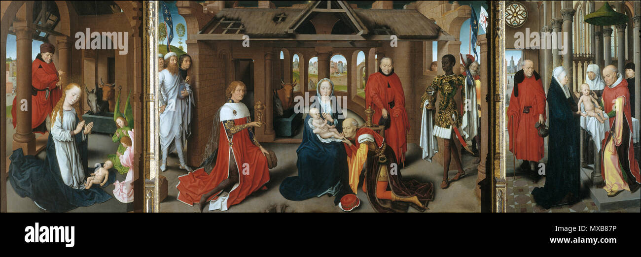 . Adoration of the Magi Triptych . 1470 412 Memling - Adoration of the Magi Triptych Stock Photo ...