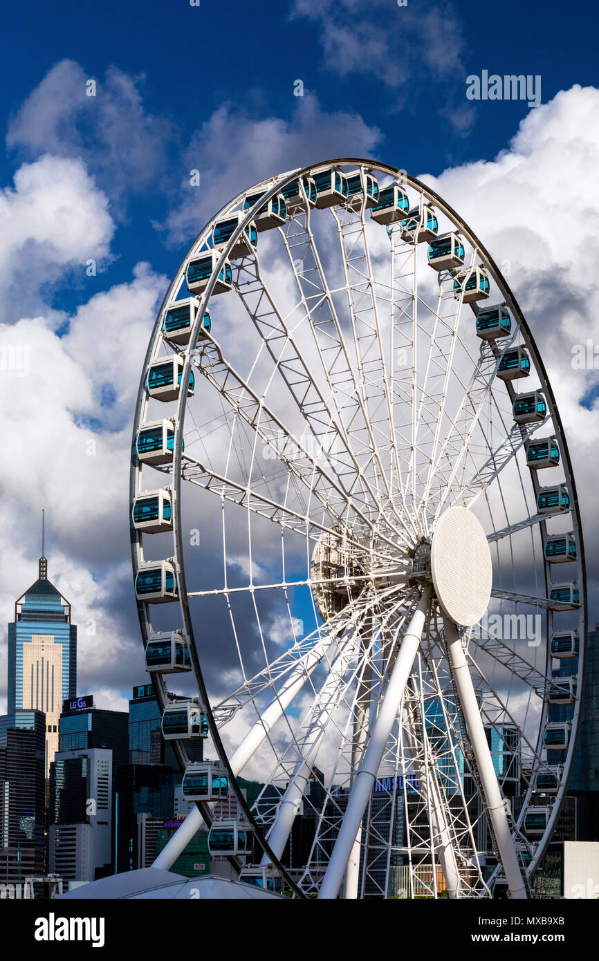 Observation Wheel and skyline, Hong Kong, SAR, China Stock Photo - Alamy