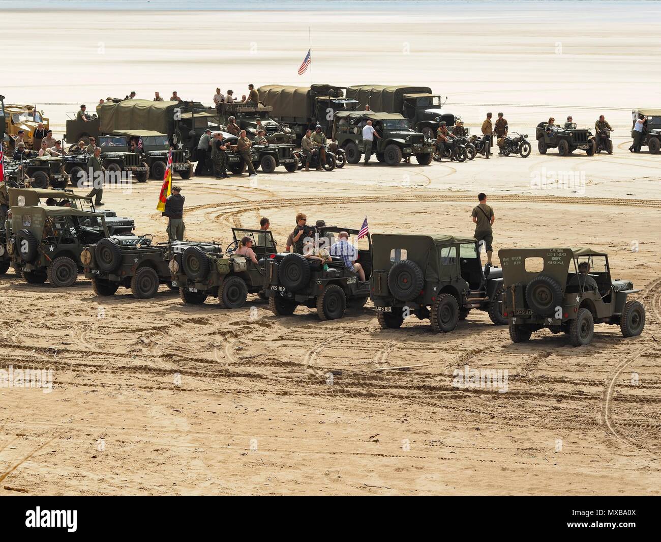 Devon D-Day 75th anniversary Saunton Beach, North Devon, UK Stock Photo ...