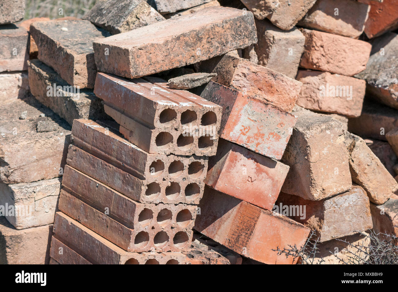 pile, brick massif, Common Bricks, forged brick Stock Photo - Alamy