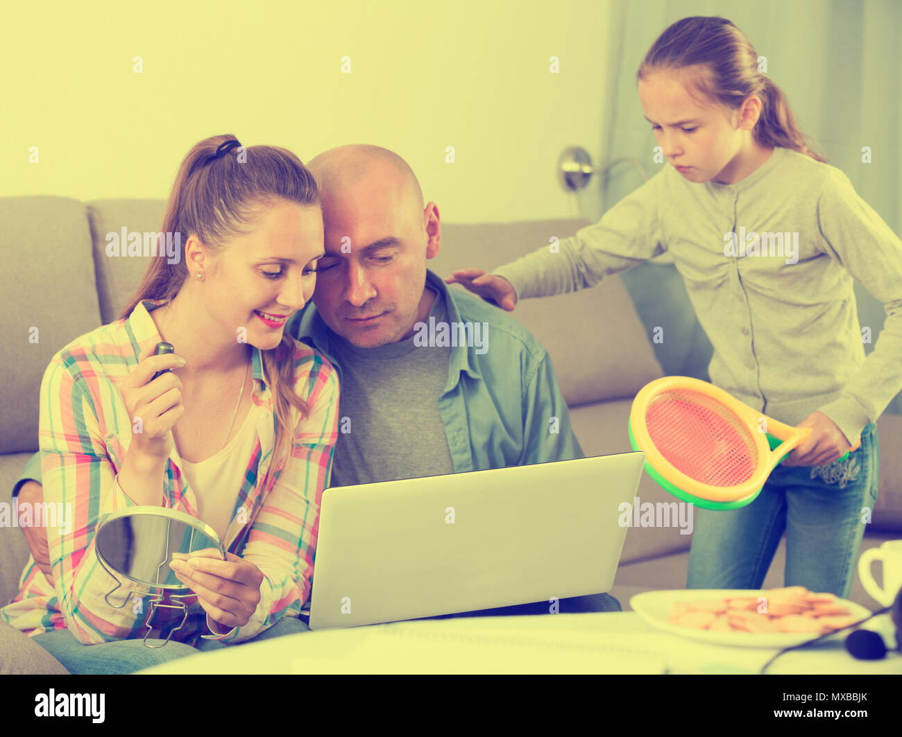 Daughter calling parents hi-res stock photography and images - Alamy