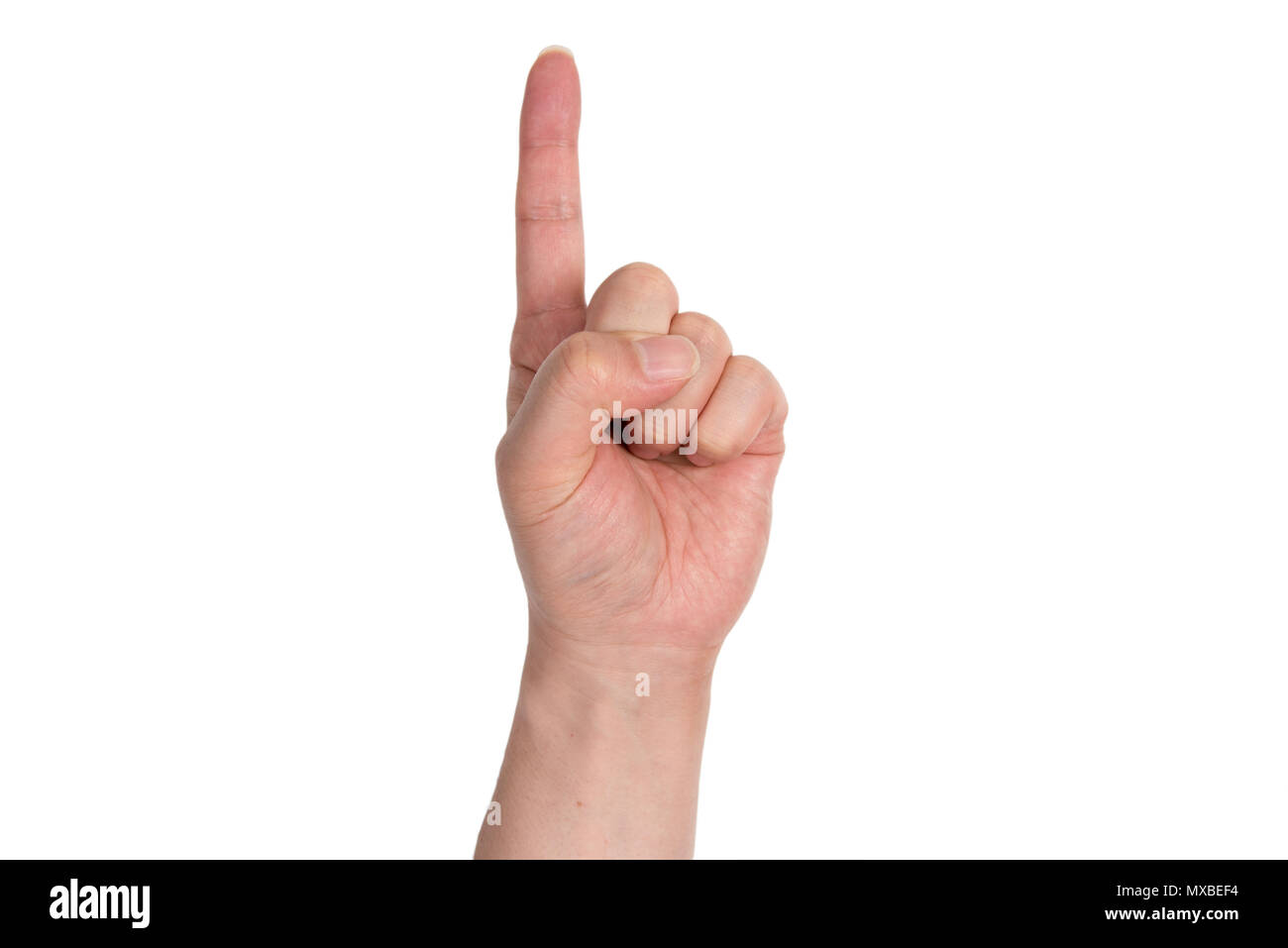 Number 1 hand gesture hi-res stock photography and images - Alamy