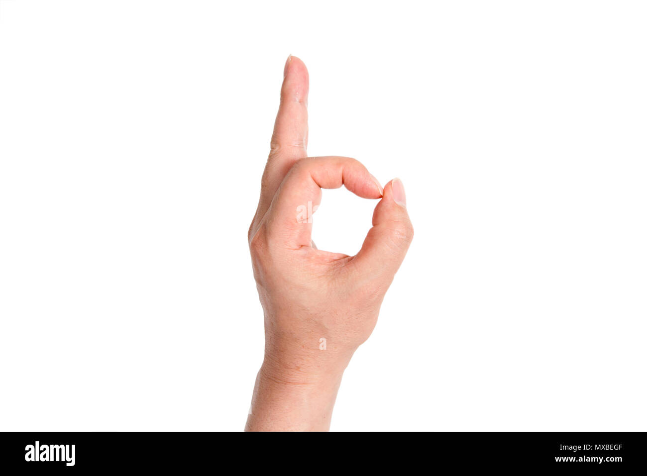 A man's hand giving the Rock and Roll sign Stock Photo - Alamy