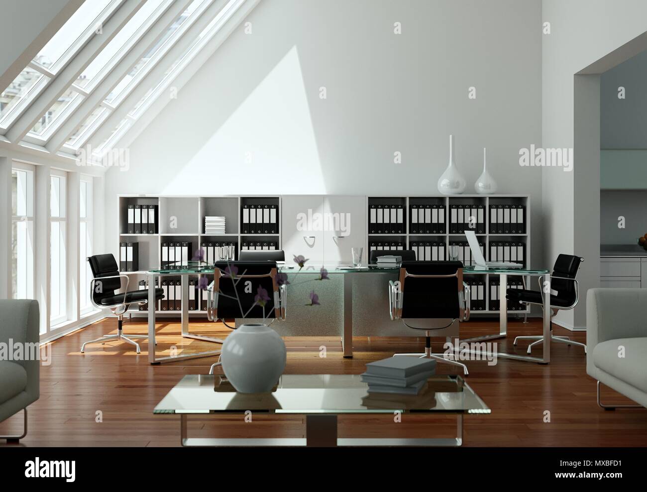 Modern conference room interior design. 3d rendering Stock Photo - Alamy
