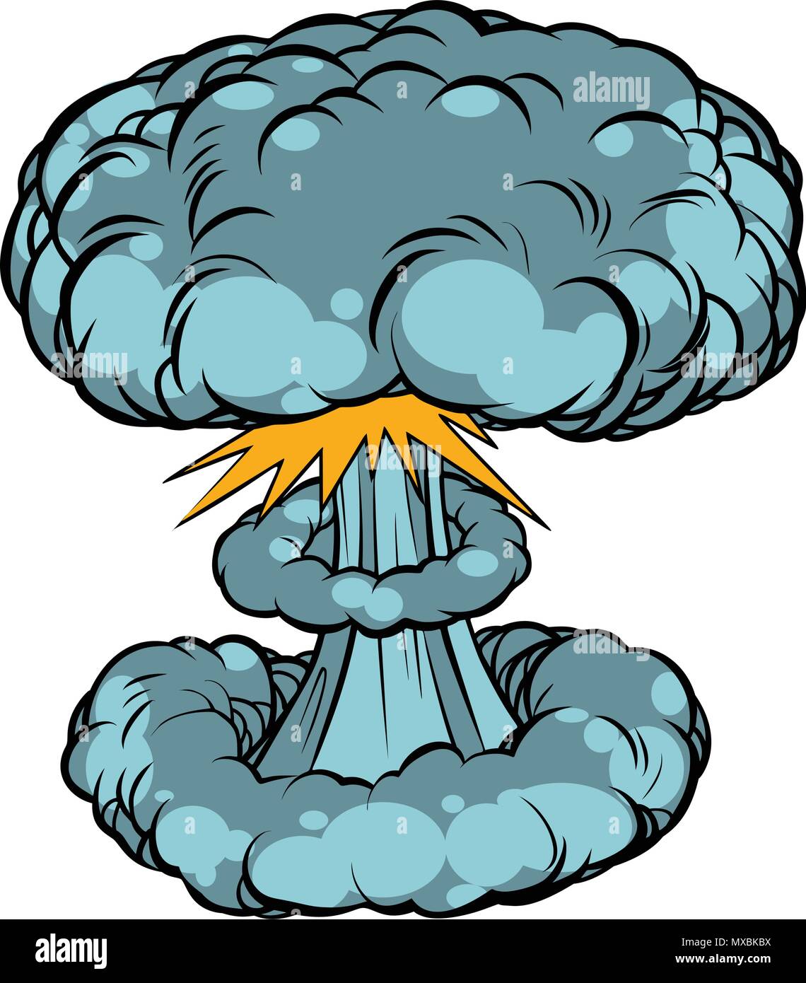 Atomic Bomb Explosion Cartoon