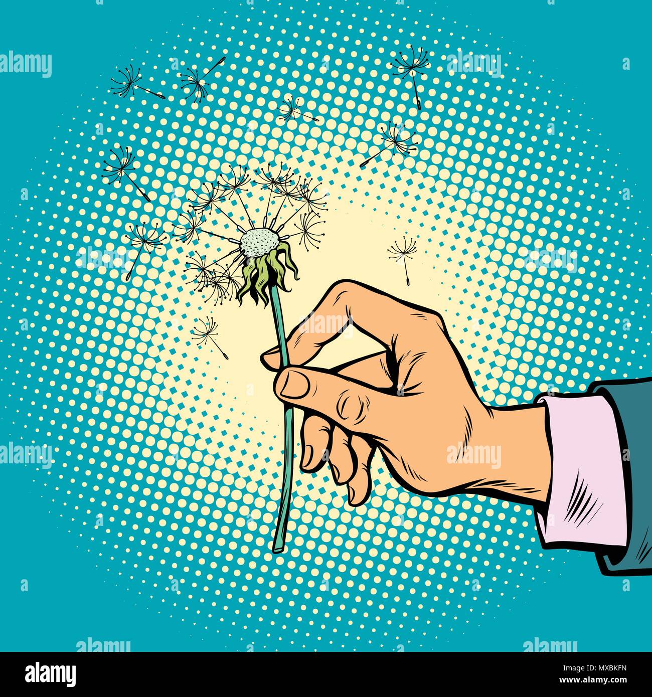 Dandelion art Stock Vector Images - Alamy