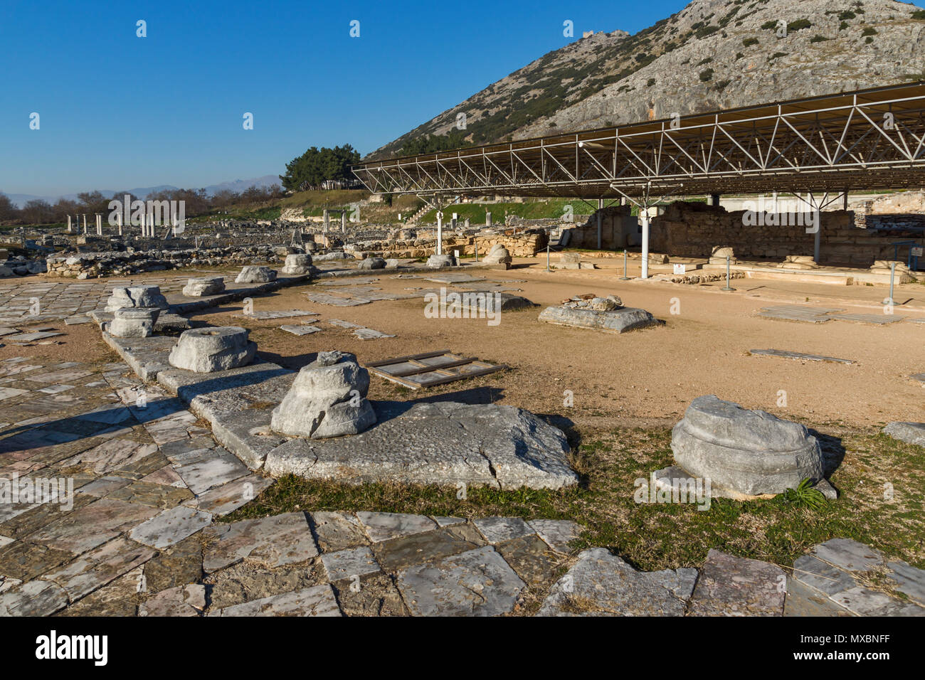 Octagon church in the archaeological area of ancient Philippi, Eastern ...