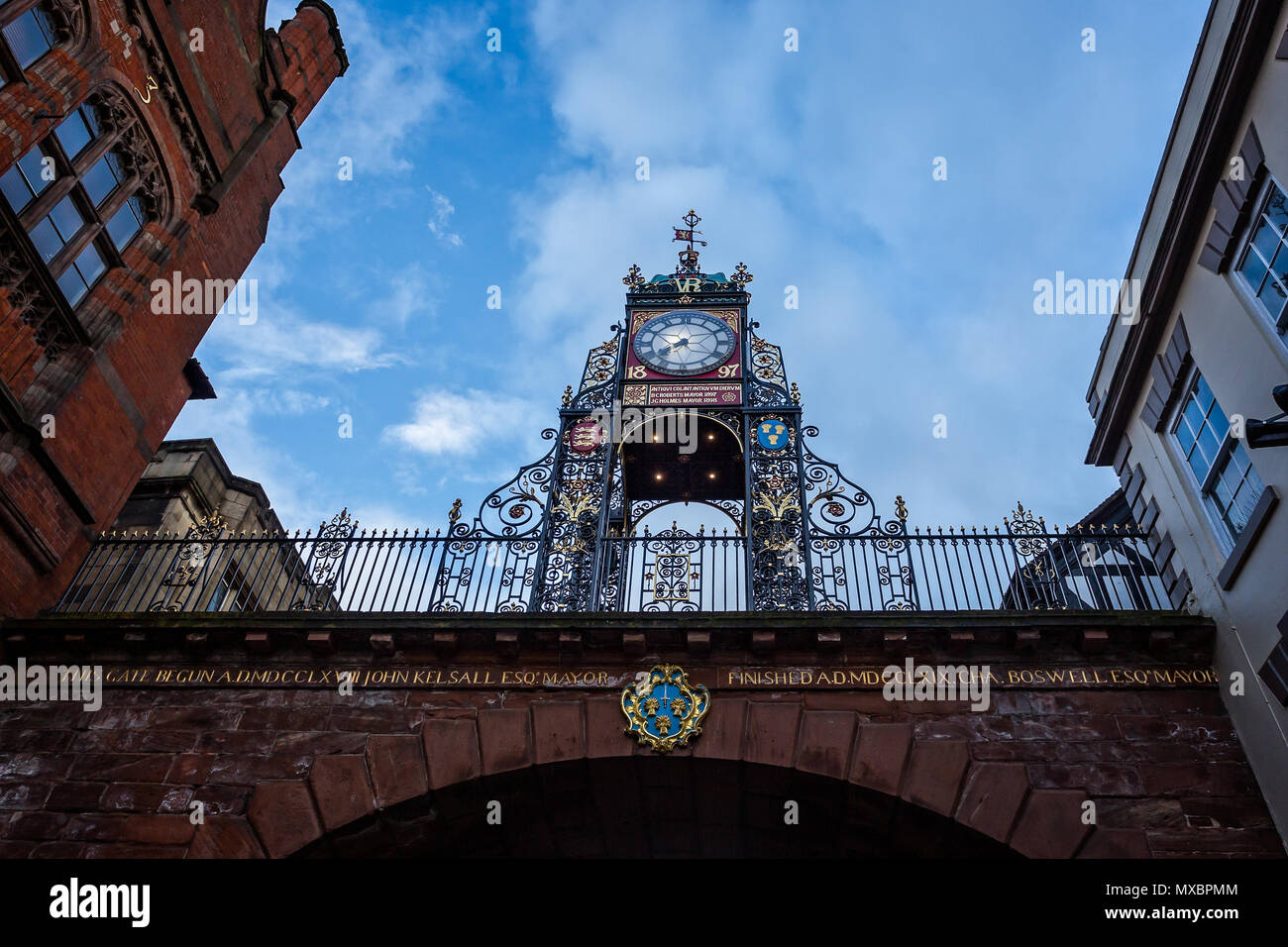 Eastgate Clock taken in Eastgate Street, Chester, Cheshire, UK on 12 ...