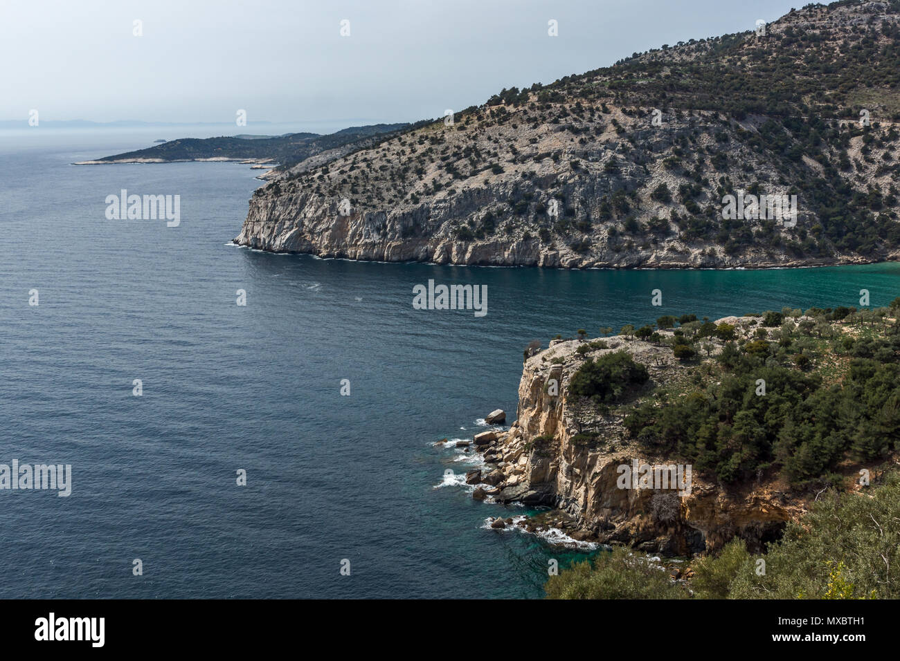 Gardens of the Archangel Michael Monastery in Thassos island, East ...