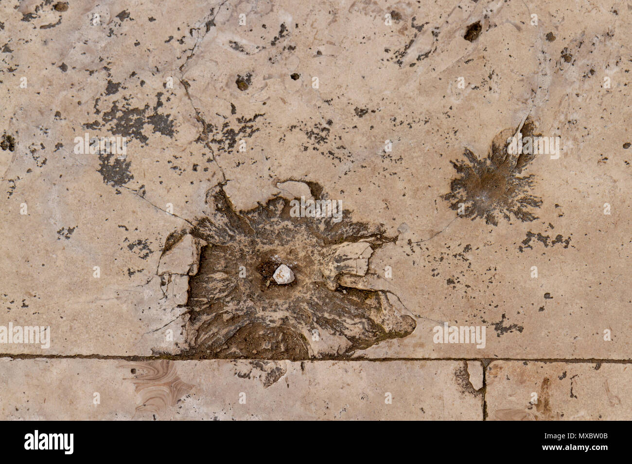 Mortar shell damage hi-res stock photography and images - Alamy