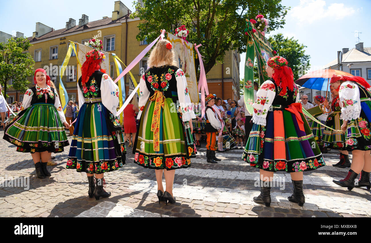 Lowicz / Poland - May 31.2018: Corpus Christi church holiday procession ...