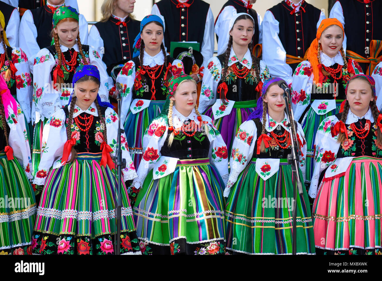 Lowicz / Poland - May 31.2018: Local, regional choir of young women and ...