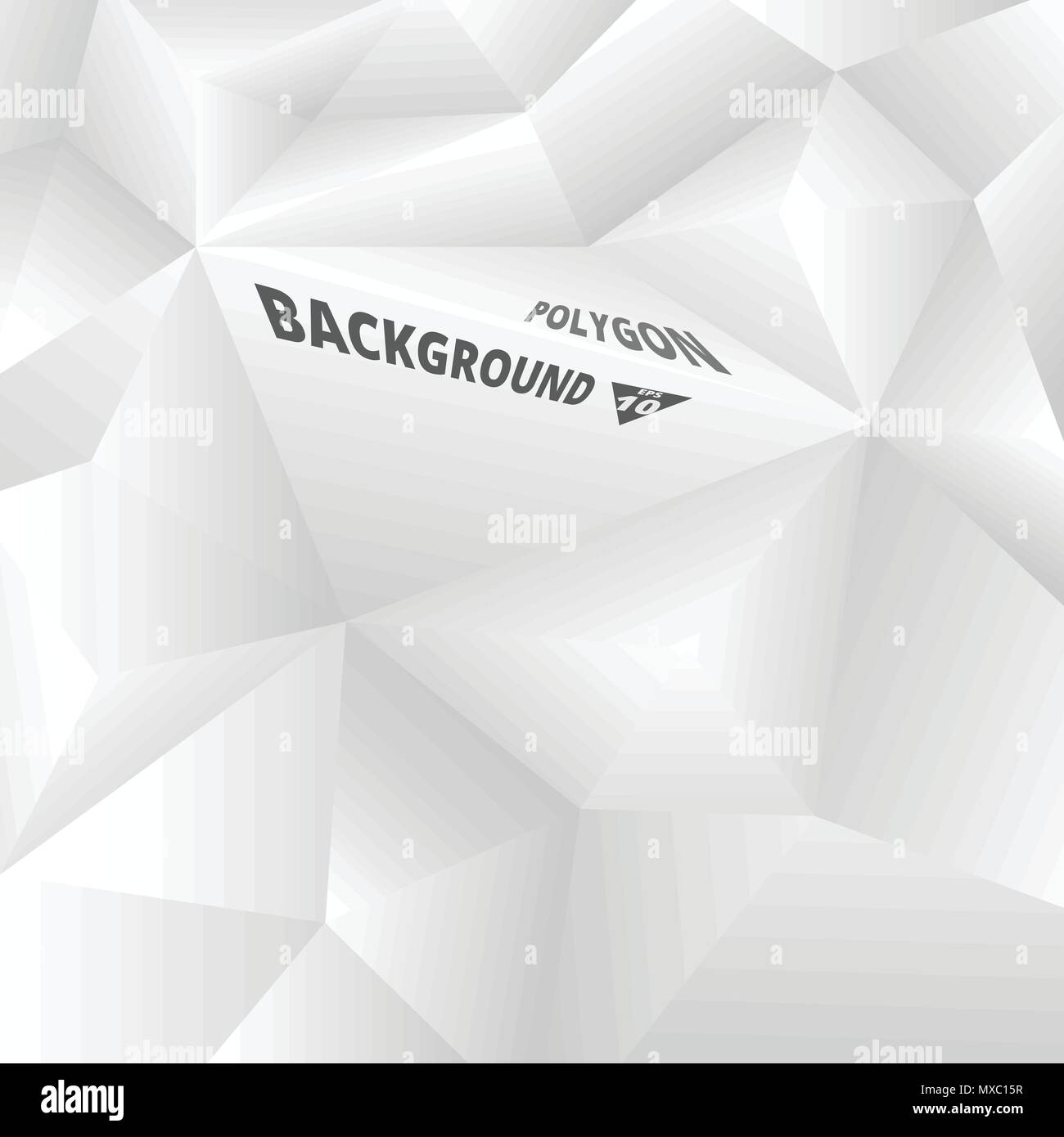 Abstract of gradient gray and white polygon background, illustration ...