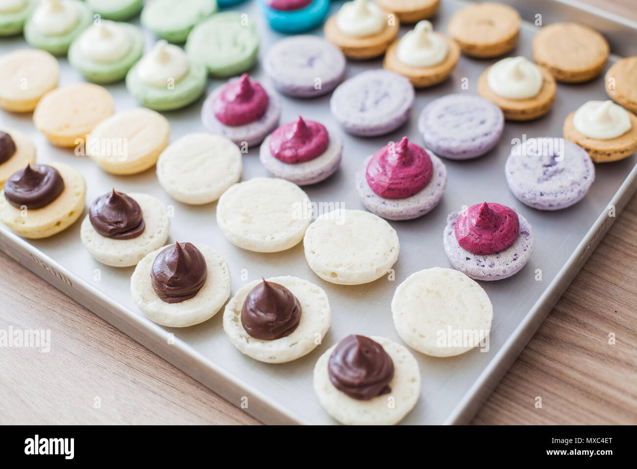 Sweet and tasty french dessert macarons Stock Photo - Alamy