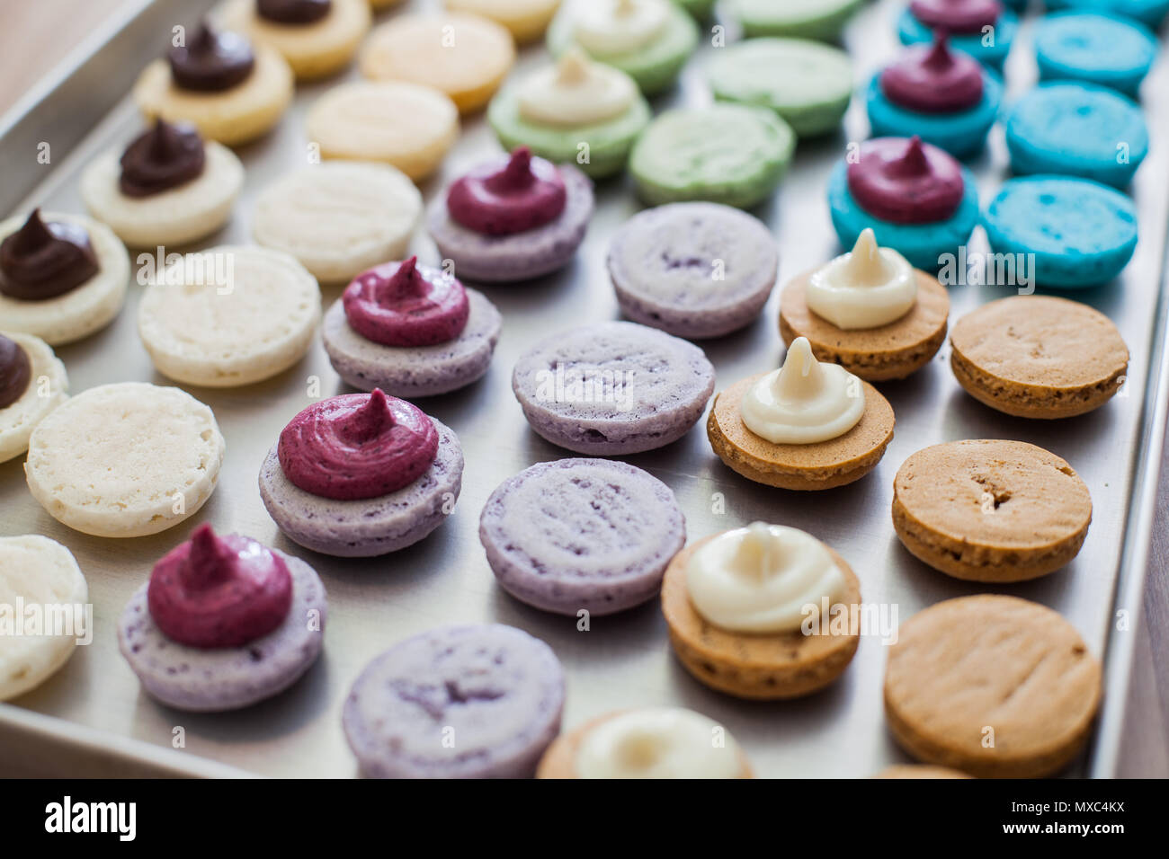 Sweet and tasty french dessert macarons Stock Photo - Alamy