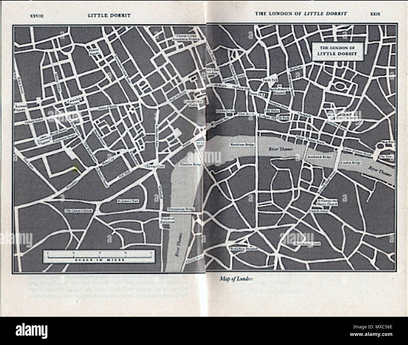 English: Map of Little Dorrit's London Français : Carte du Londres de ...